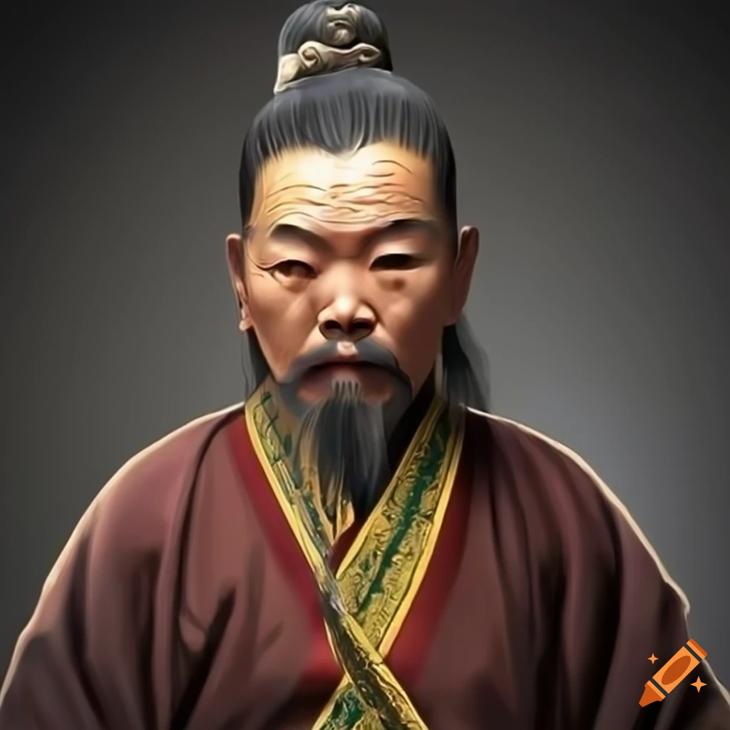 Elderly chinese man in traditional attire on Craiyon