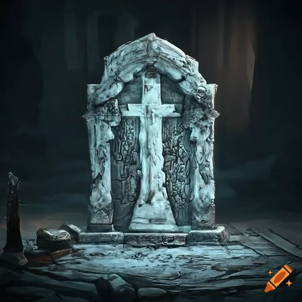 Gravestone from dark souls on Craiyon