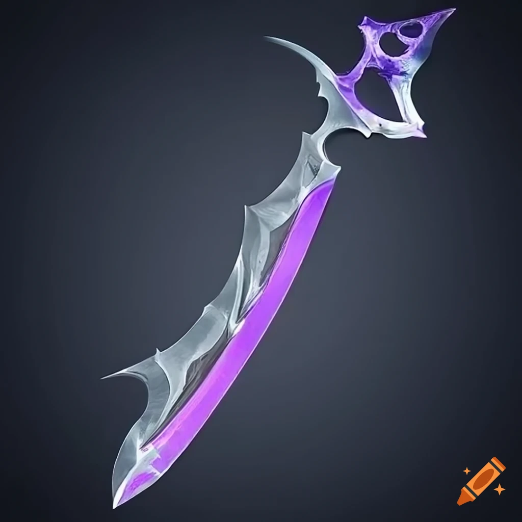 Magic curved fantasy sword on Craiyon