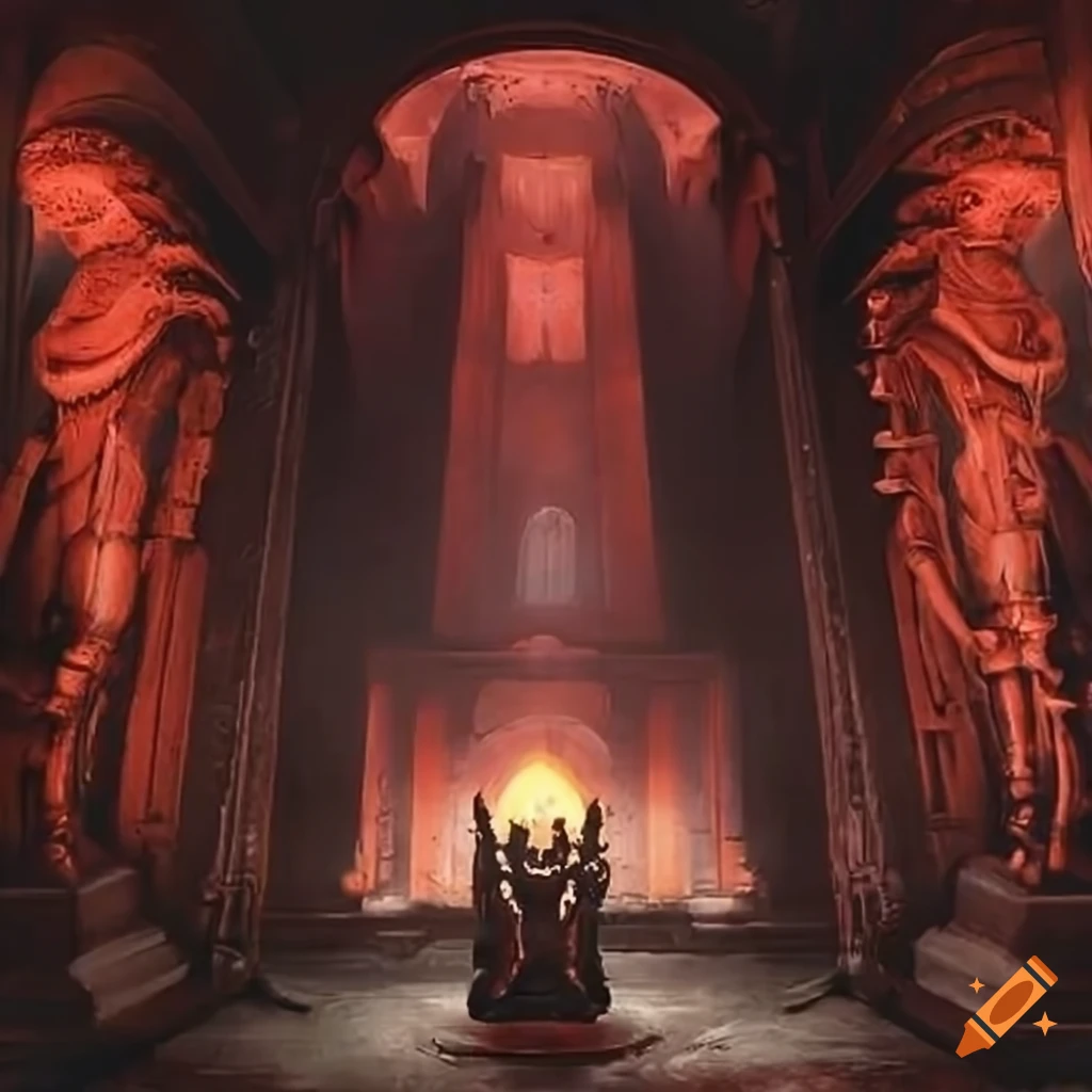 Cyborg priest with smoking censer at the Martian temple on Craiyon