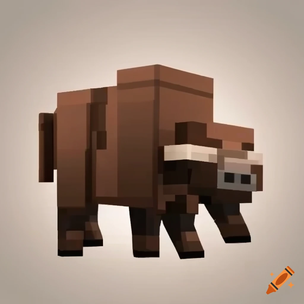 Minecraft buffalo on Craiyon