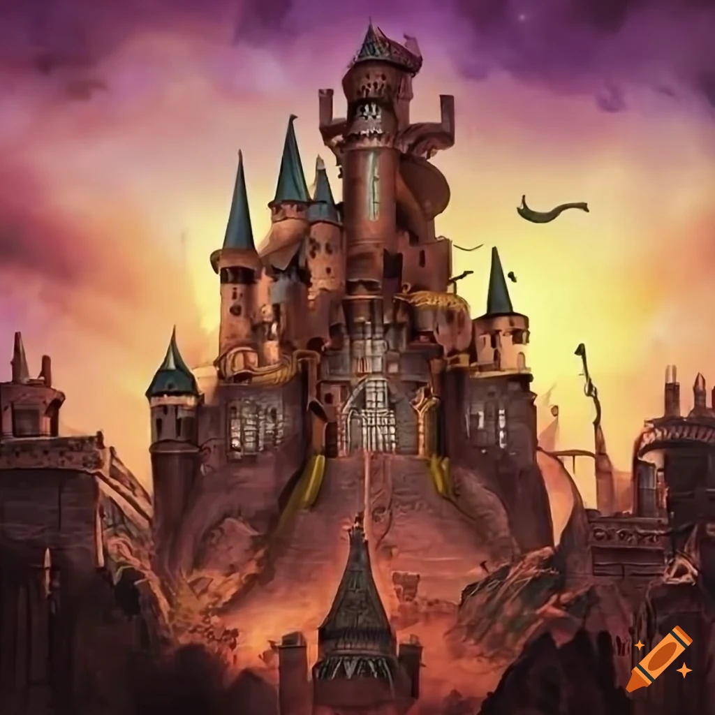 Steampunk castle on Craiyon