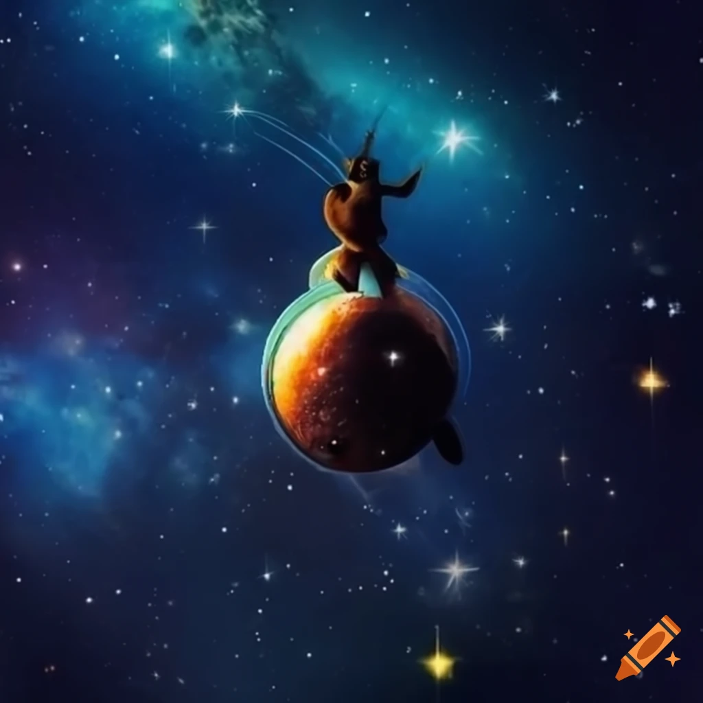 Cat in a space setting on Craiyon