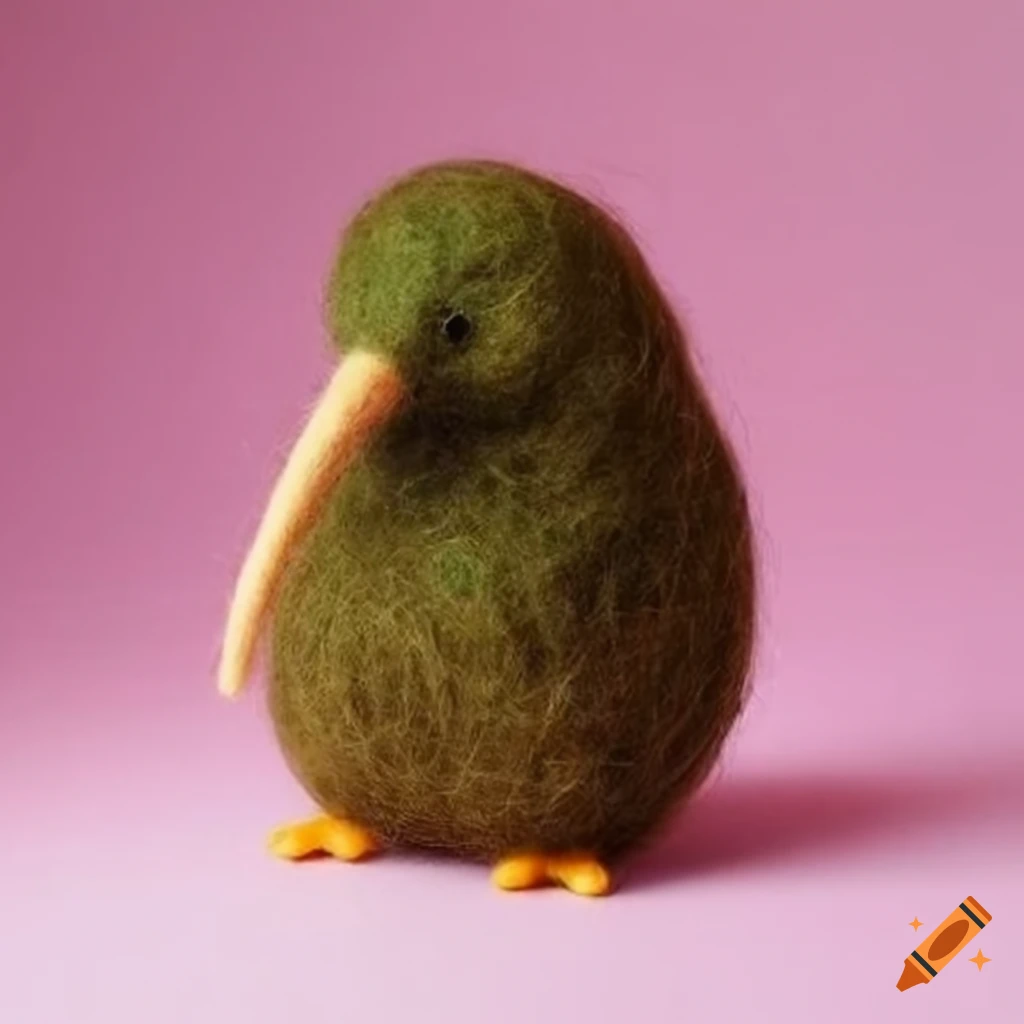 Felted wool dream kiwi bird on Craiyon