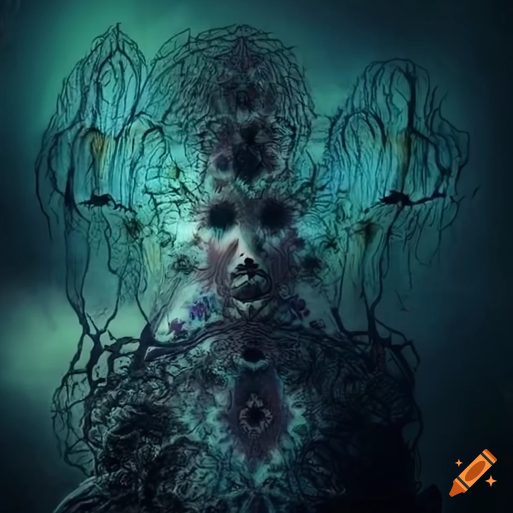 Surreal realm with a protagonist at the crossroads of reality and ...