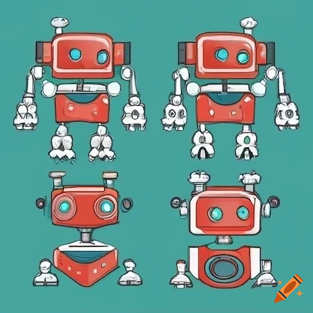 Peaceful robots on Craiyon