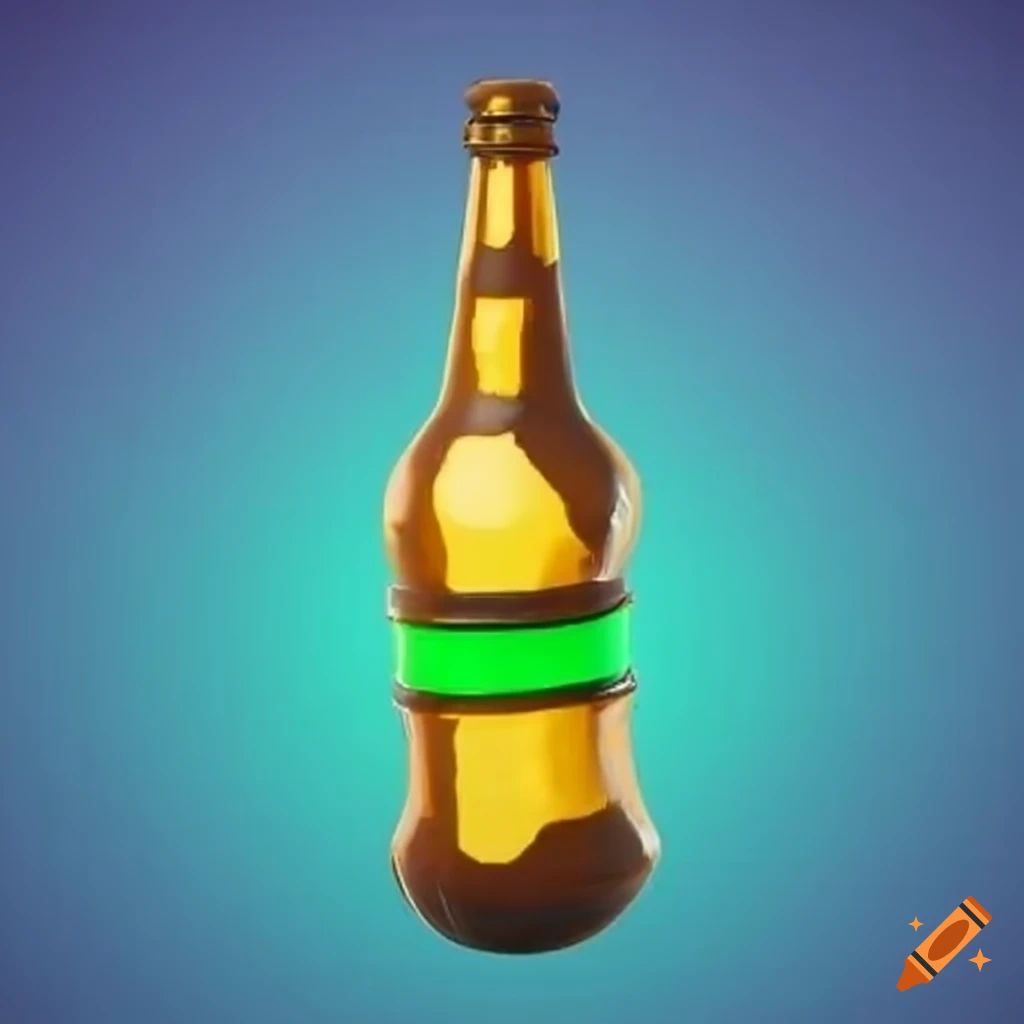 Bottle of beer in Fortnite style on Craiyon