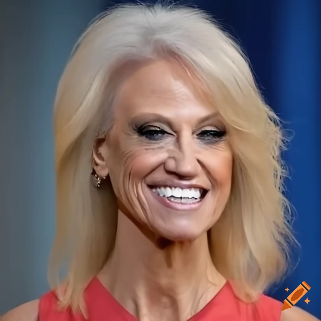 Kellyanne conway in close-up with dynamic lighting on Craiyon