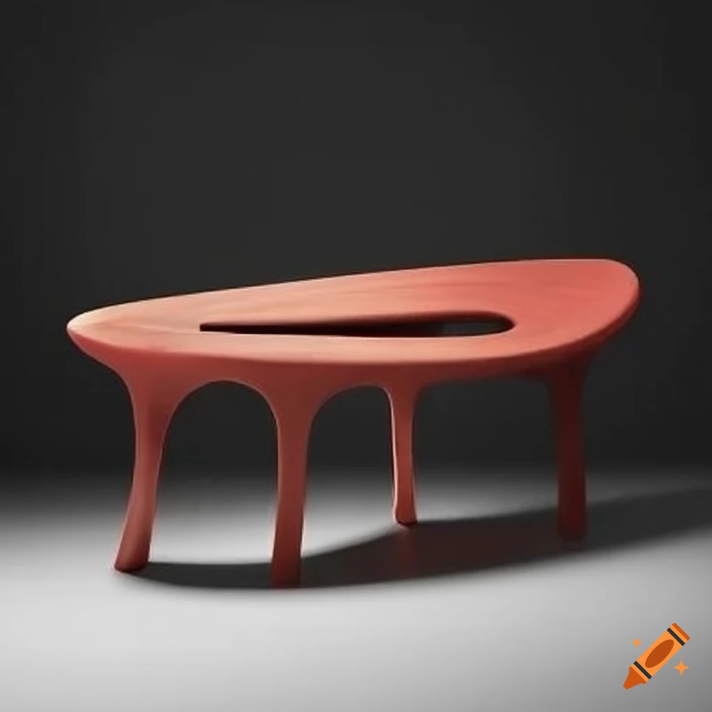 Unique bench designed like a shell on Craiyon