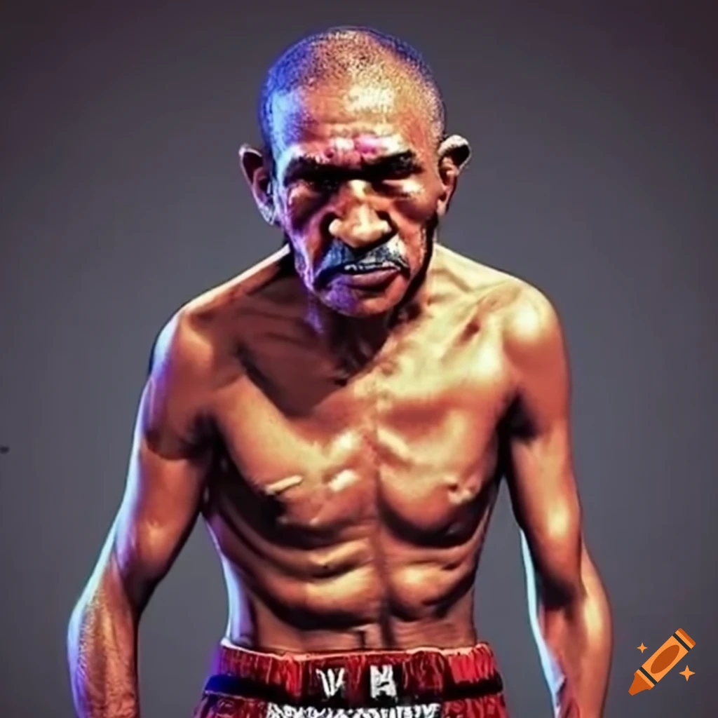 Old boxing trainer in the caribbean on Craiyon