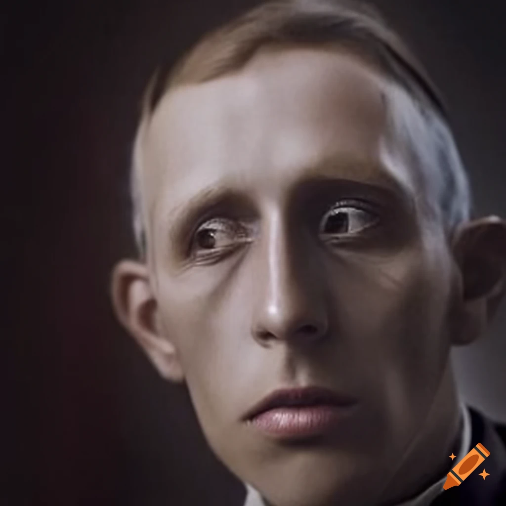 Expressionless priest in a color photograph on Craiyon