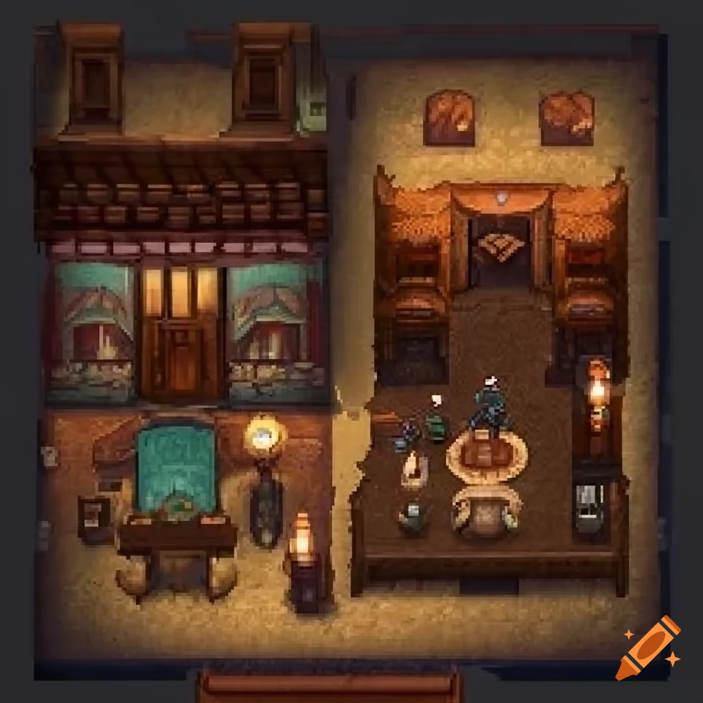 Rpg maker mz village inn on Craiyon