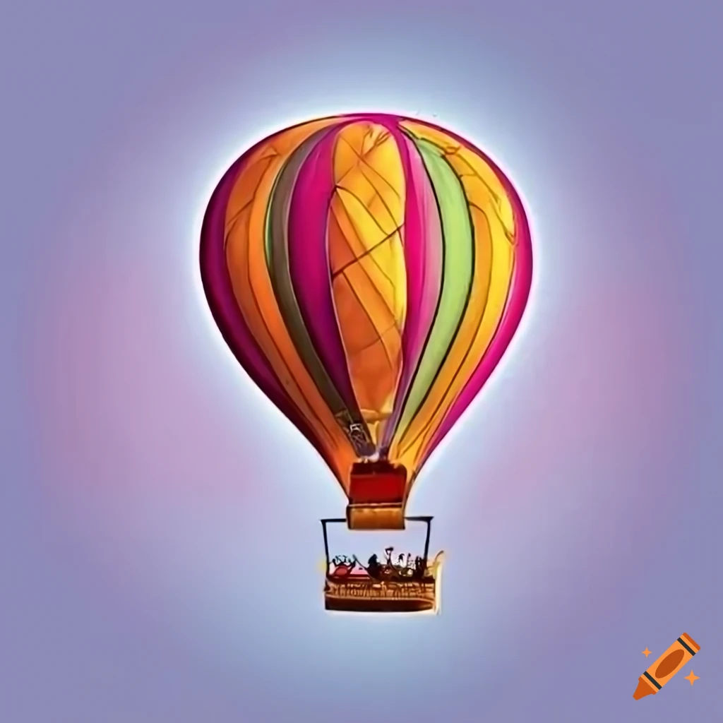 Colorful and vivid hot air balloon stickers in high definition 8k on ...