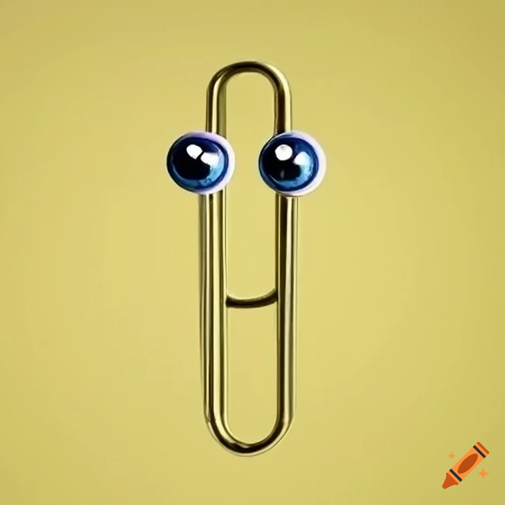 Paperclip with eyes on Craiyon