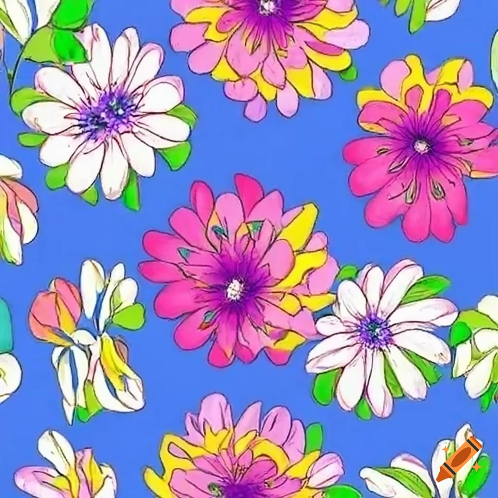 Multiple flowers on Craiyon