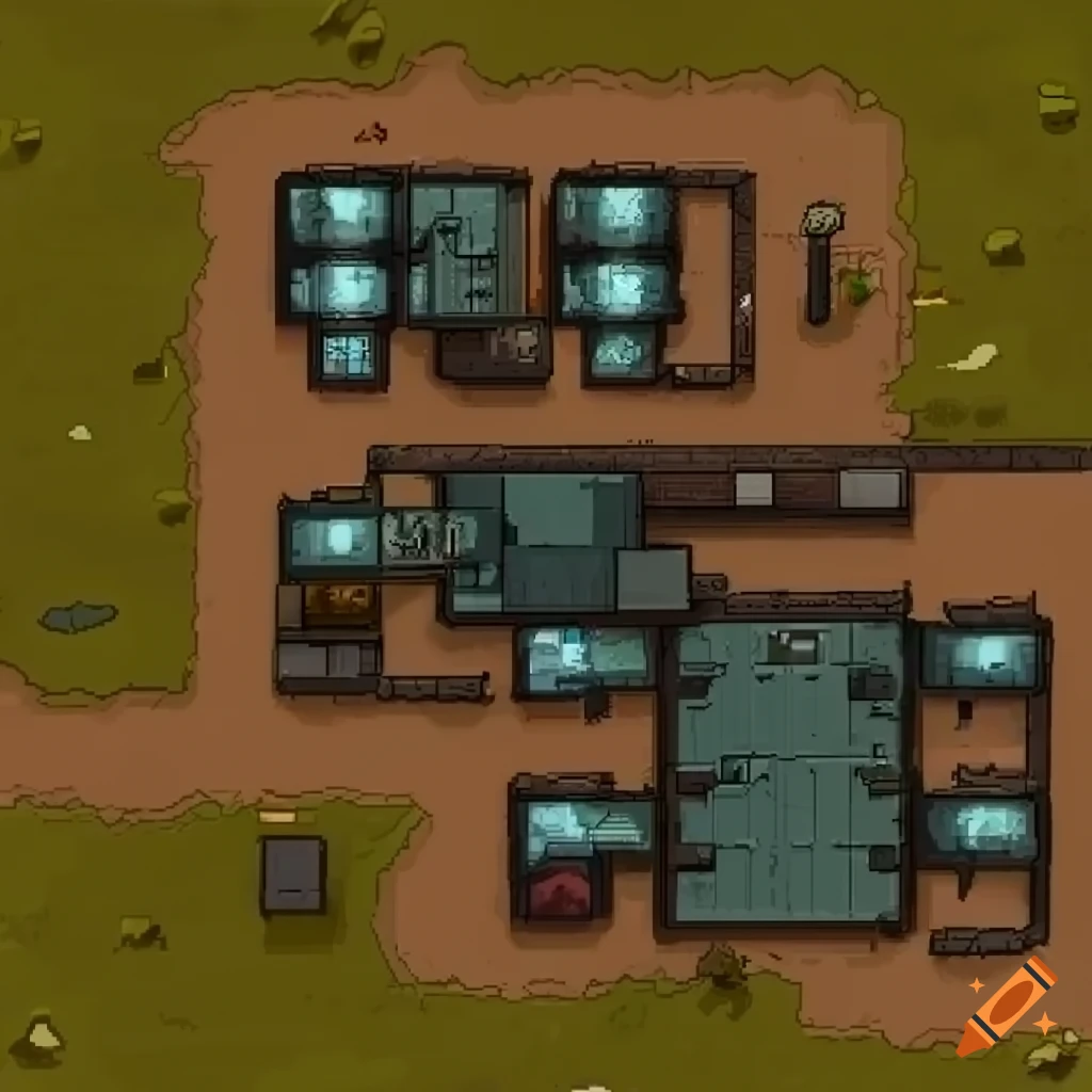 Tileset for a rimworld type game on Craiyon