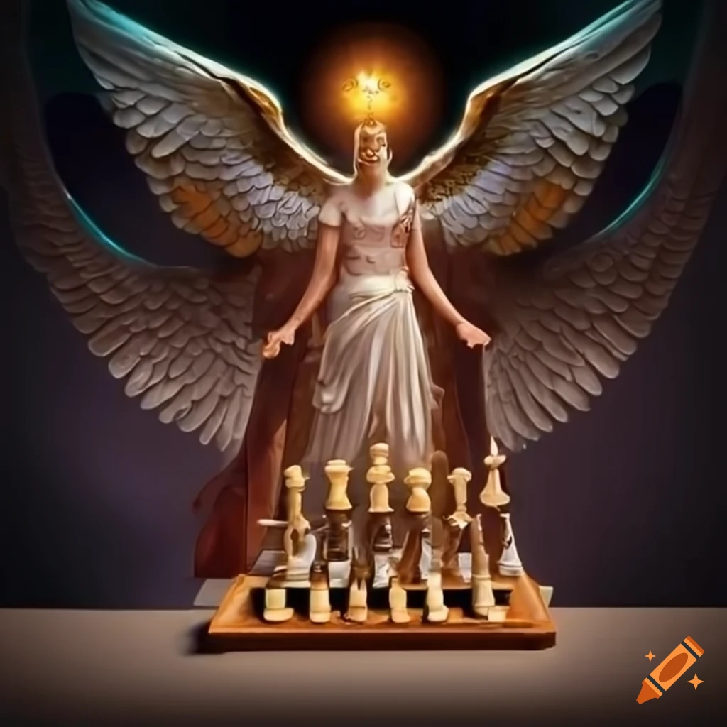 Archangel playing chess on Craiyon