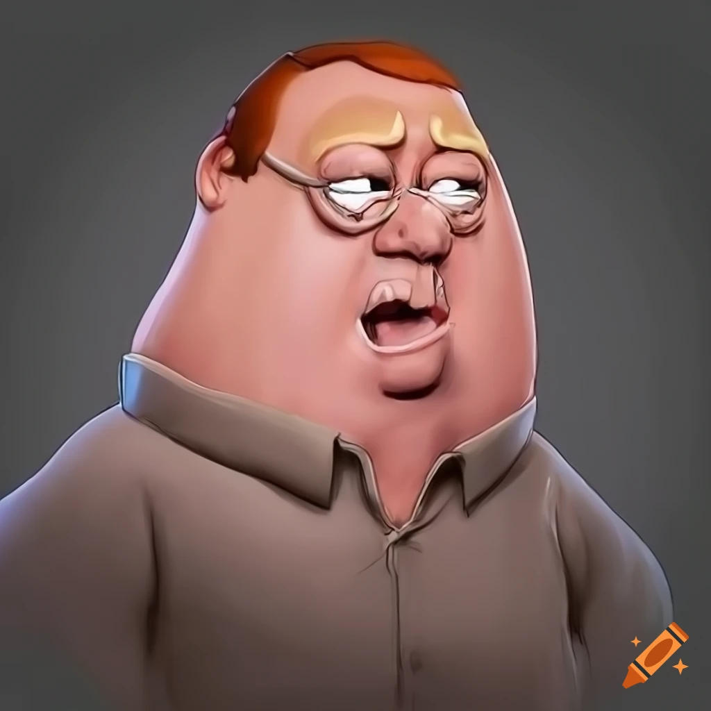 Realistic depiction of peter griffin character on Craiyon