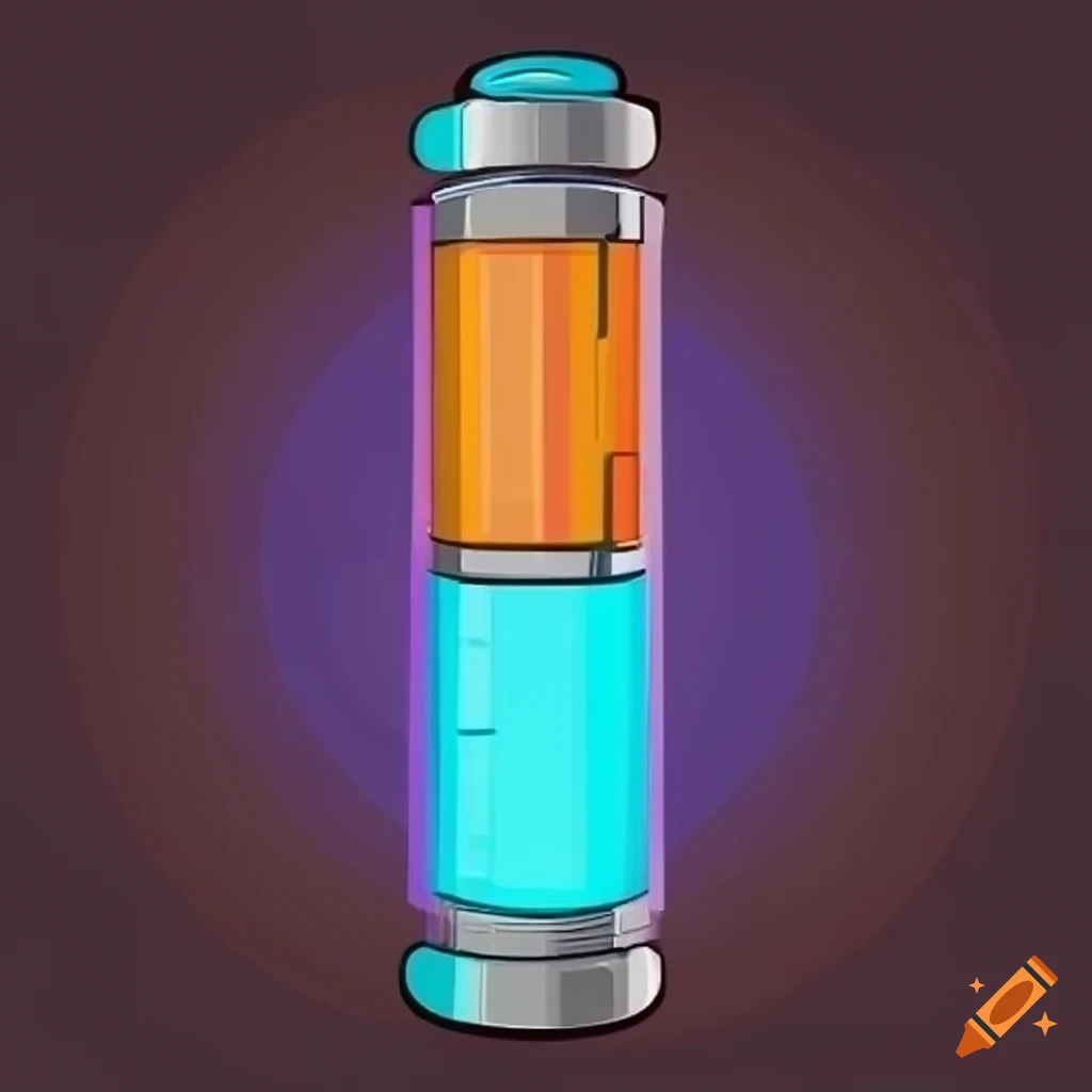 Cartoon style sci-fi battery on Craiyon