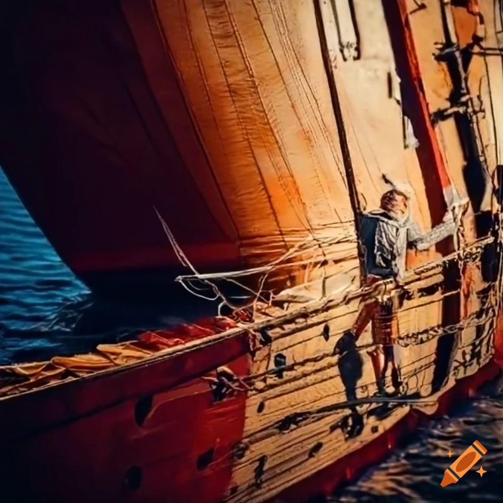 Nerd on a pirate ship on Craiyon