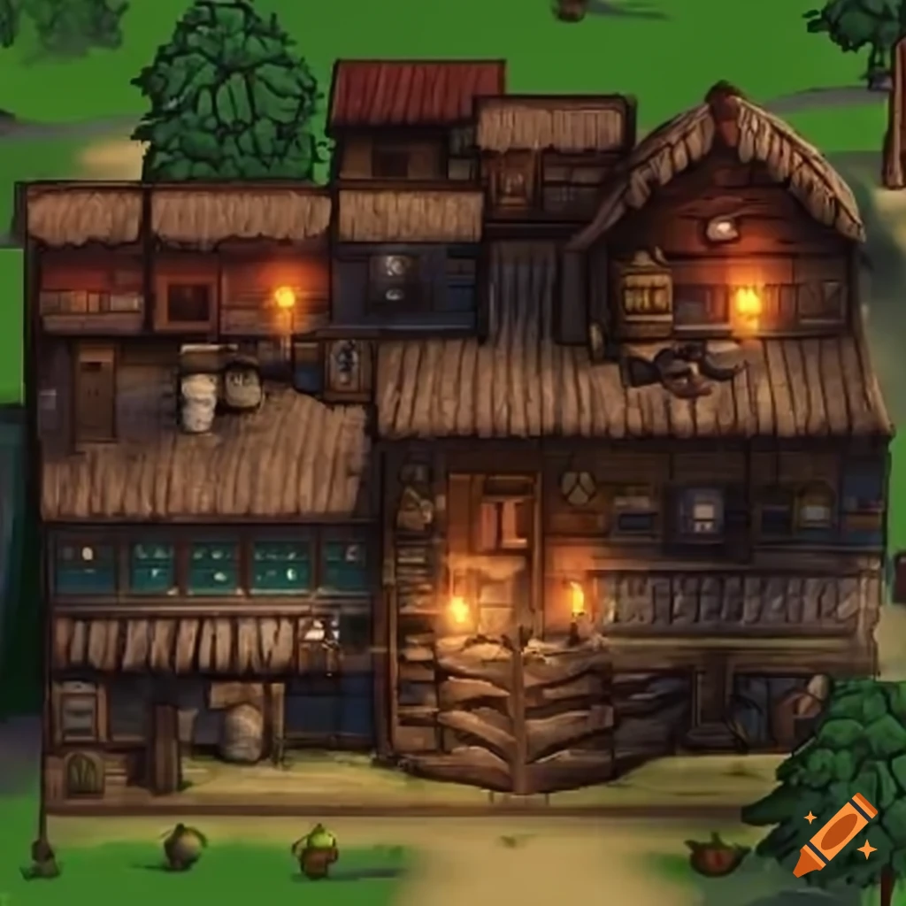 Rpg maker mz village inn on Craiyon