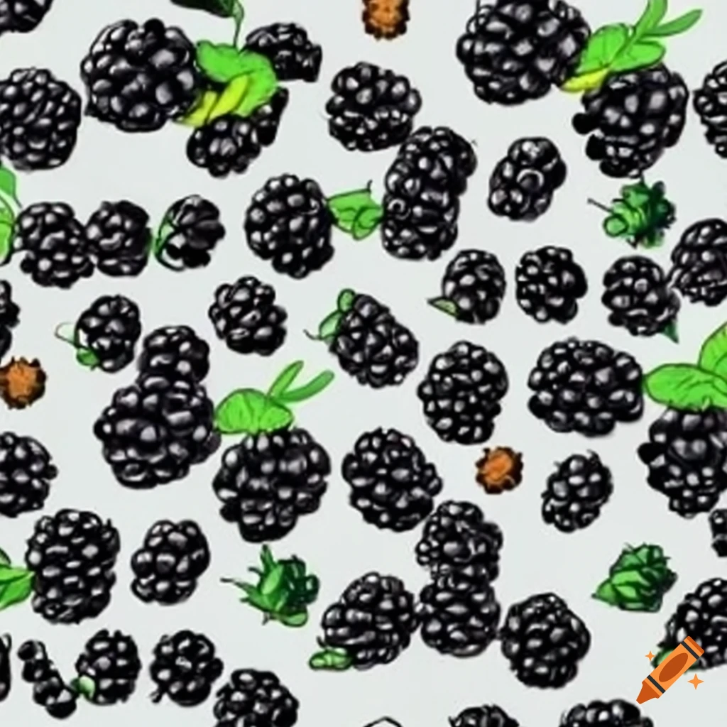 Pattern of blackberries on Craiyon