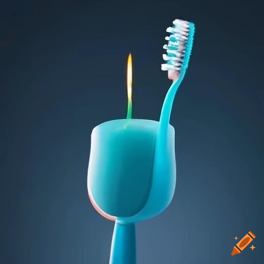 Toothbrush dancing with a candle on Craiyon