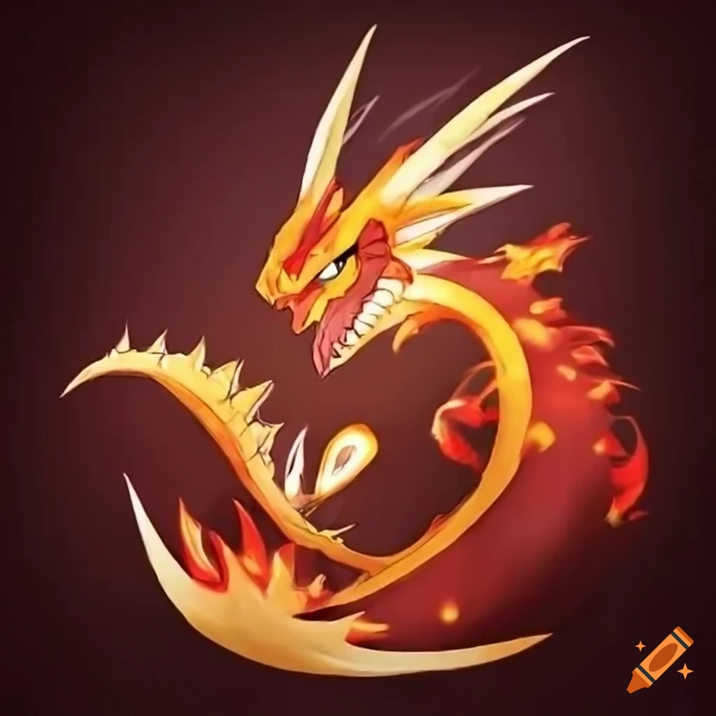 Epic fire type dragon legendary pokemon on Craiyon
