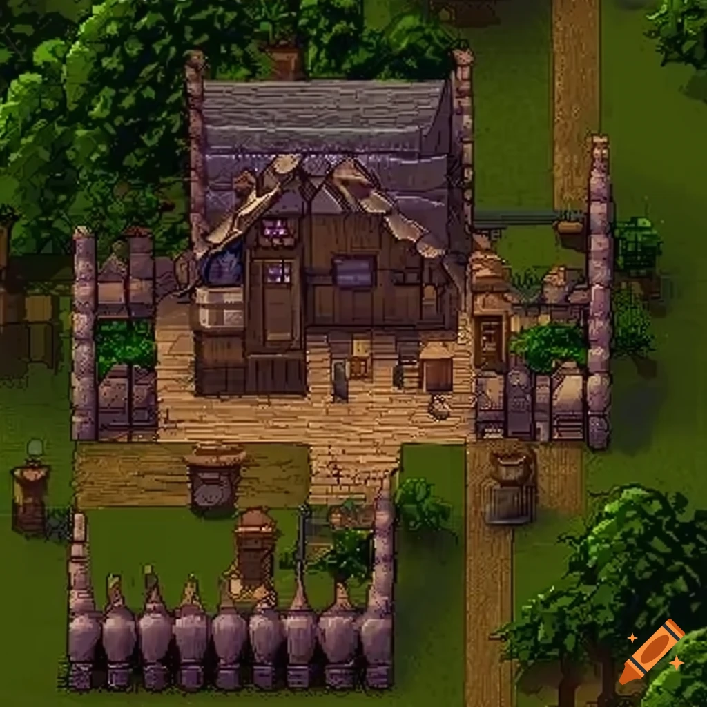 Rpg maker mz village house on Craiyon