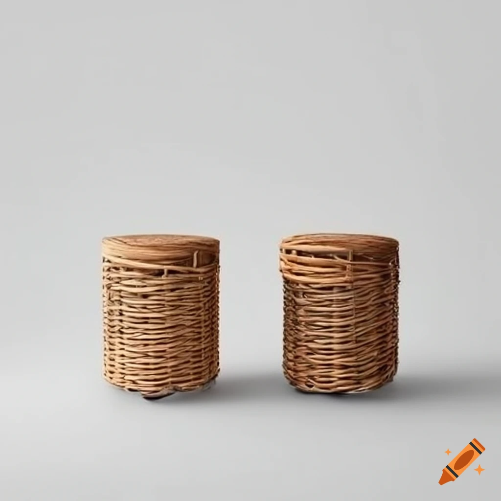 Table top with basket legs for storage purposes on Craiyon