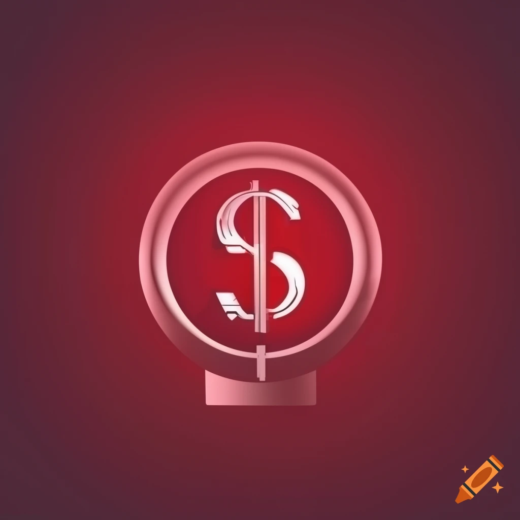 Modern logo representing intelligent financial data management on a red ...