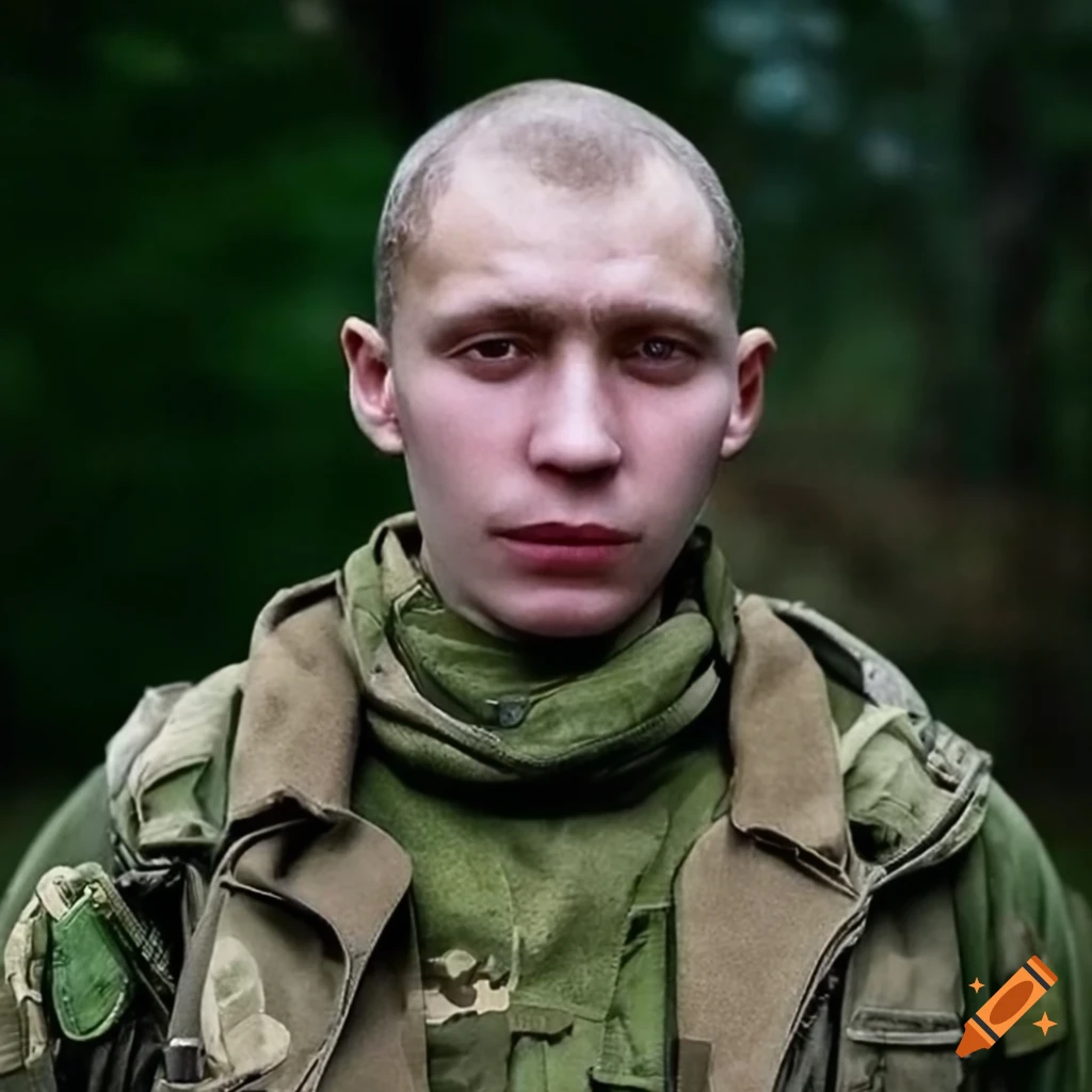 Russian Soldier In Uniform With A Serious Expression On Craiyon