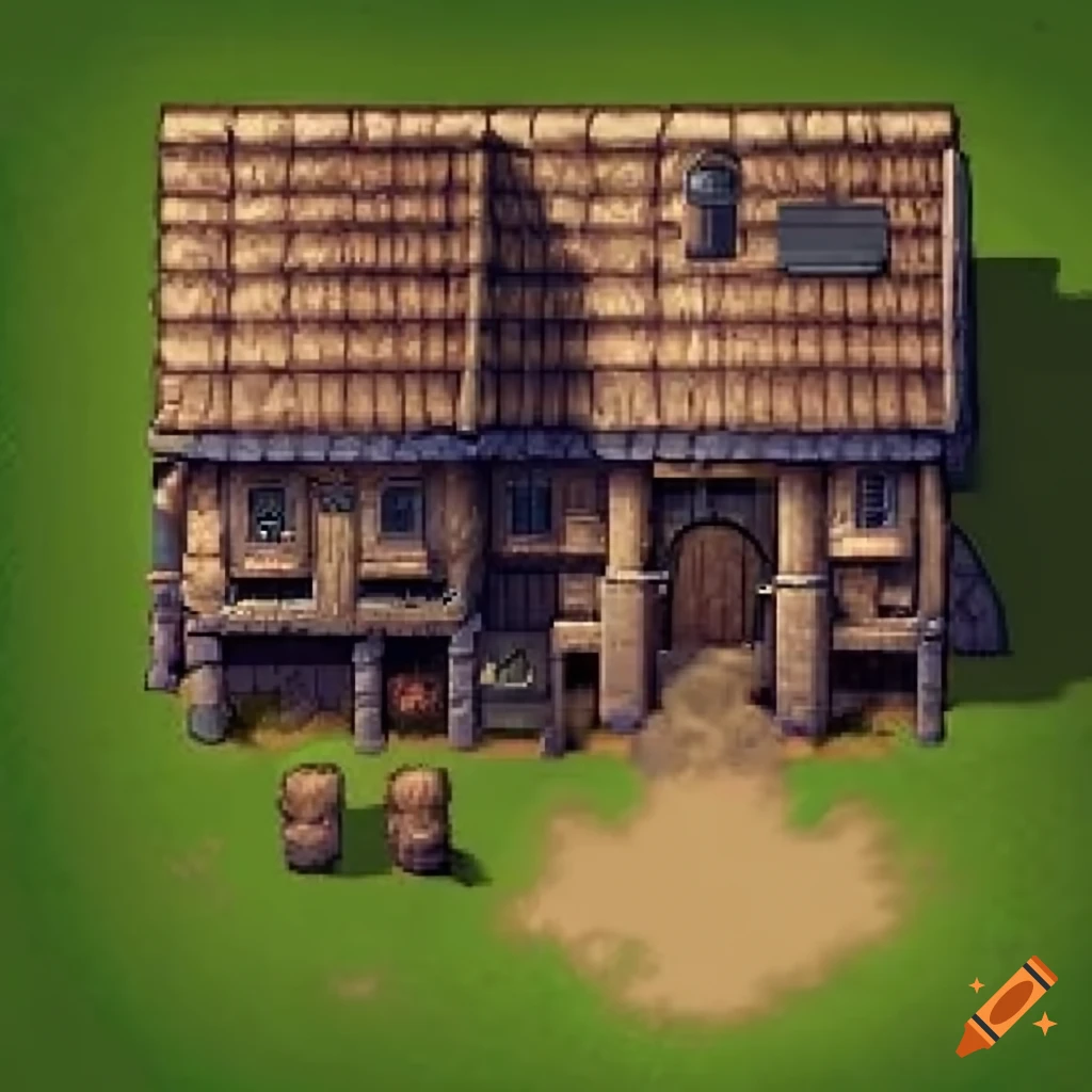 Rpg maker mz village house on Craiyon