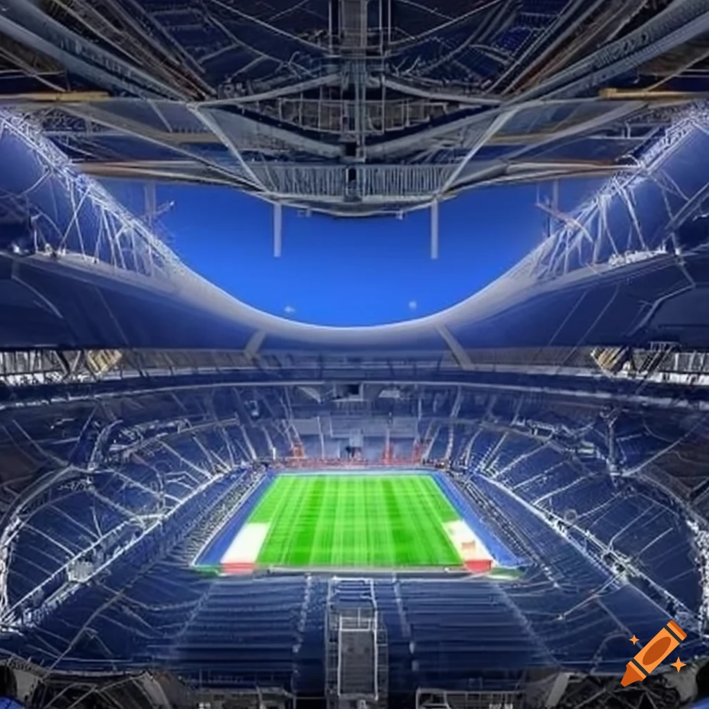 Stadium football in space on Craiyon