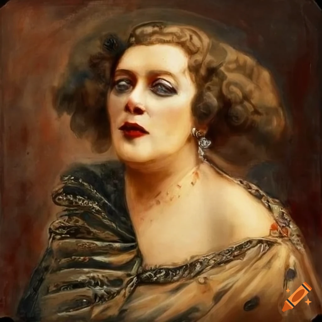 Portrait of a 1920 russian opera singer from cthulhu mythos on Craiyon