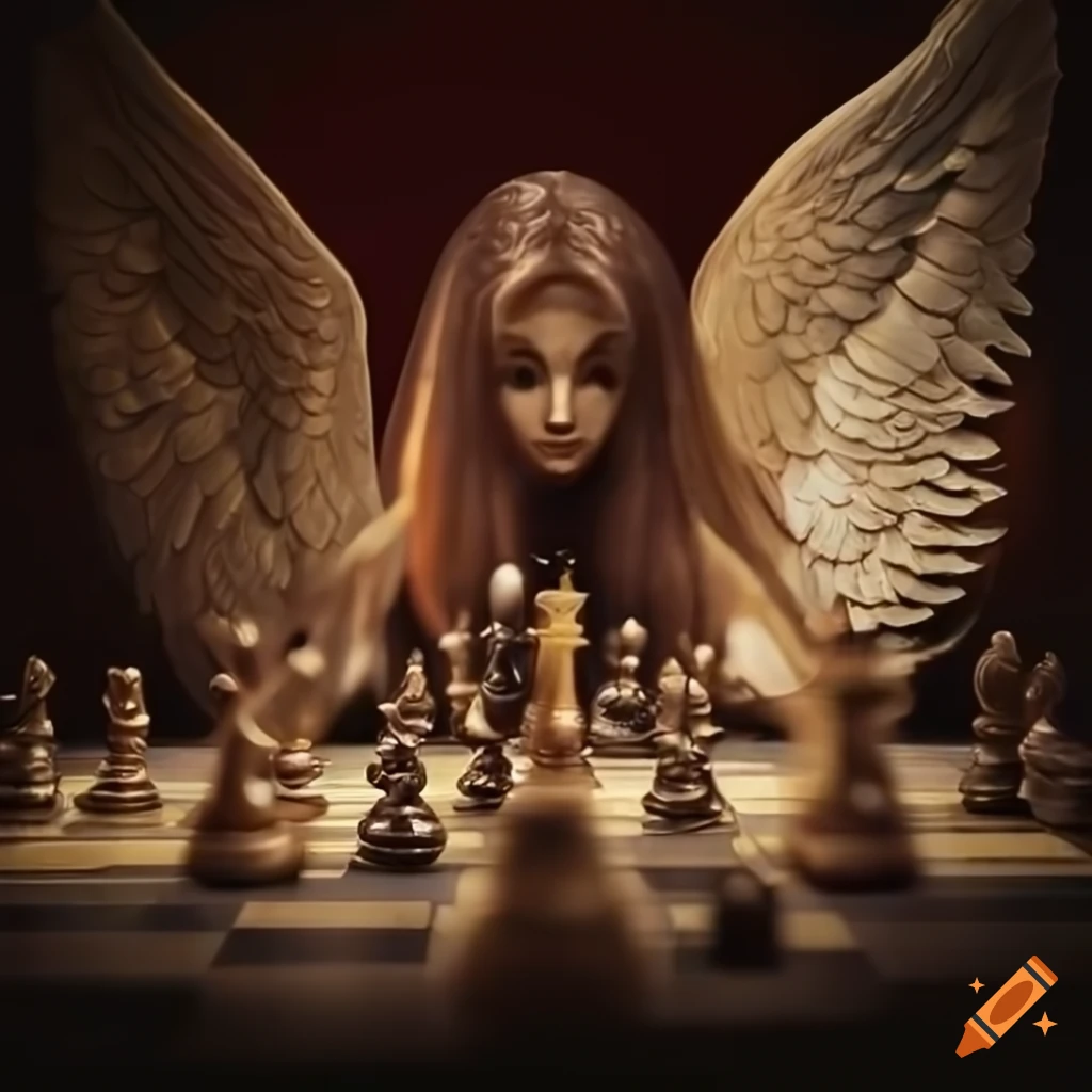 Archangel playing chess on Craiyon