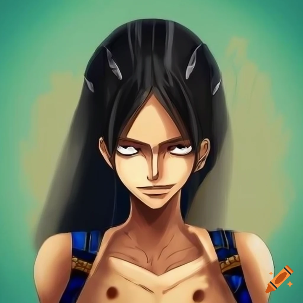 Character portrait in one piece style with a big nose and egyptian ...