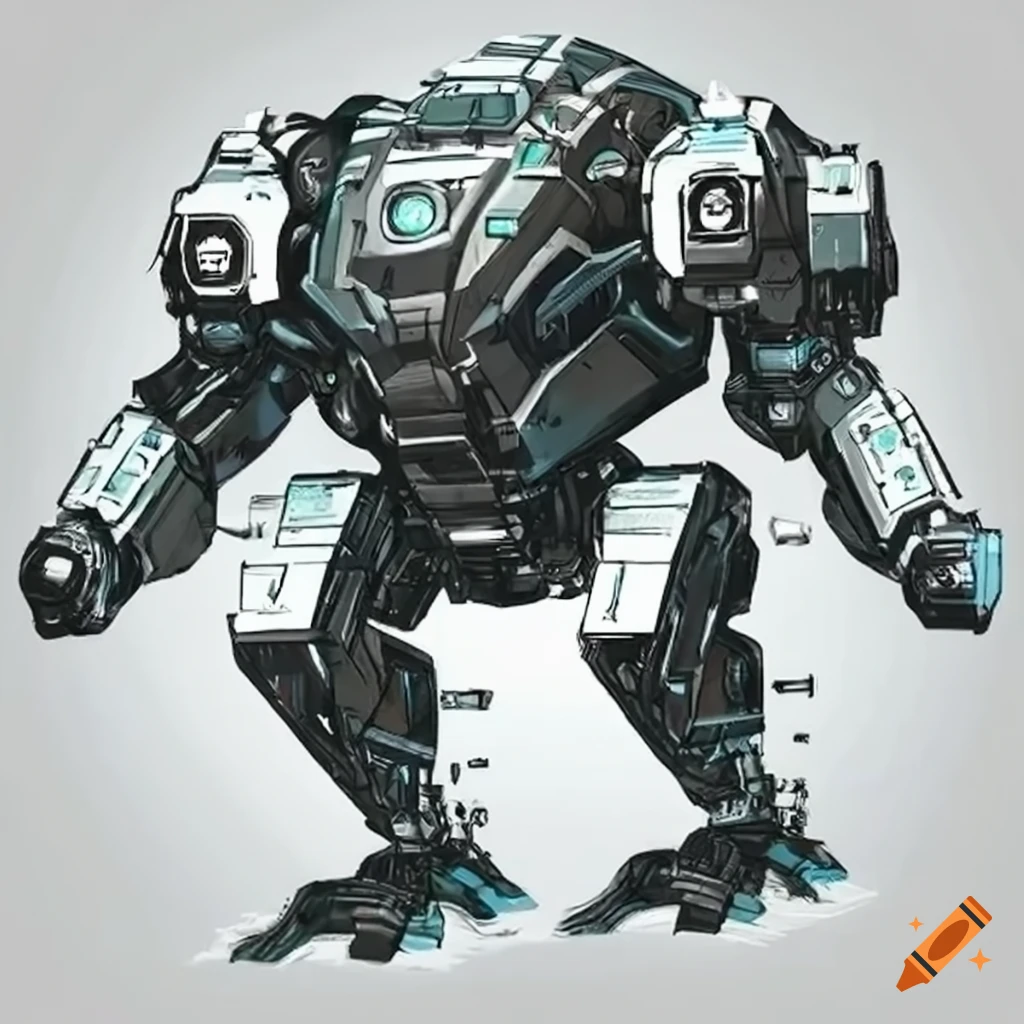 Futuristic humanoid mech with advanced technology on Craiyon