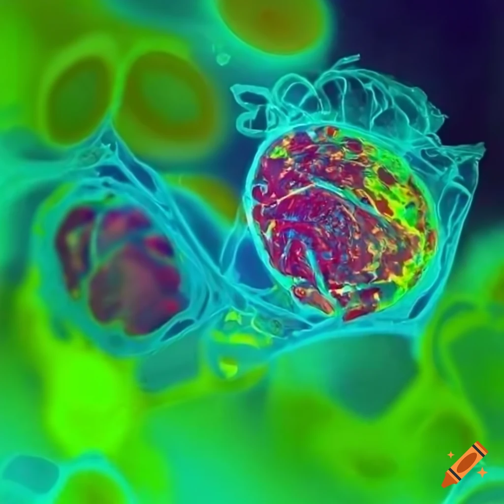 Single cell undergoing division on Craiyon