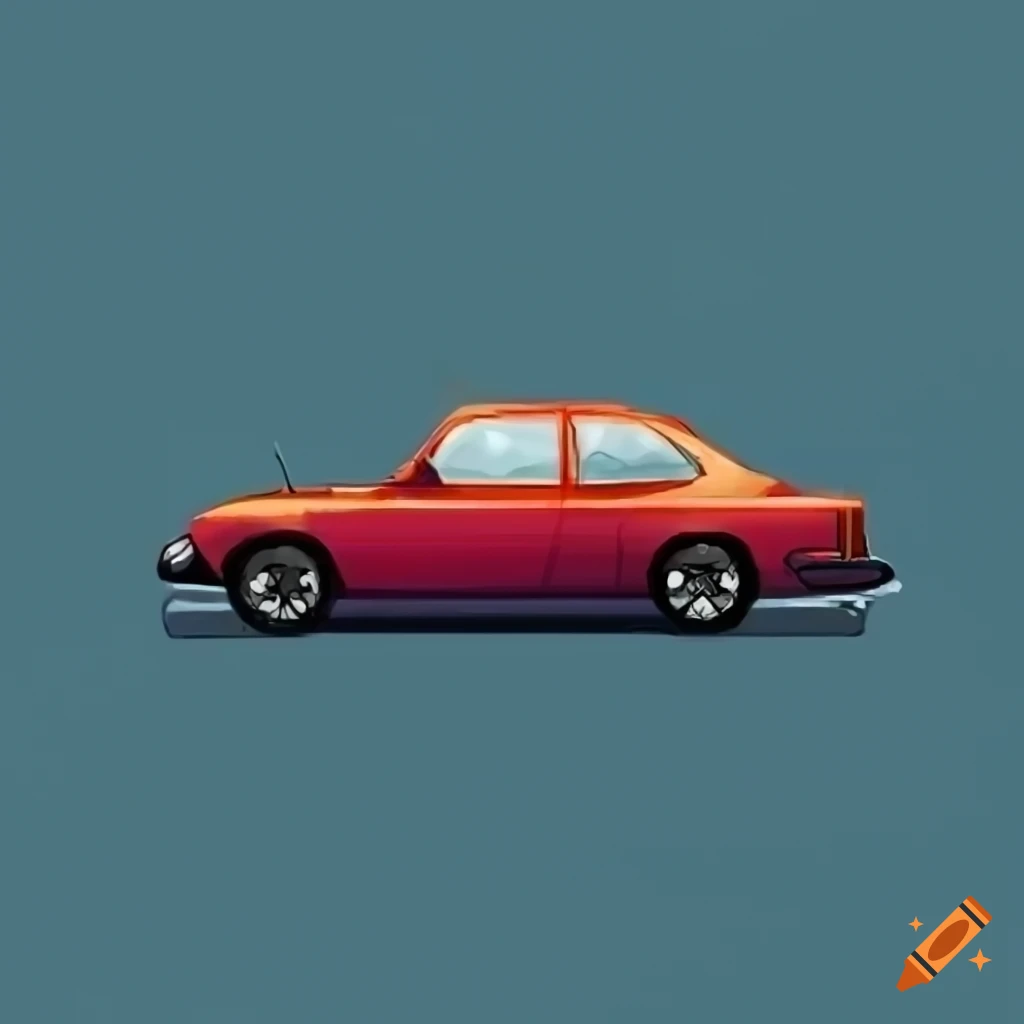 Side view sprite of a car for a 2d game on Craiyon
