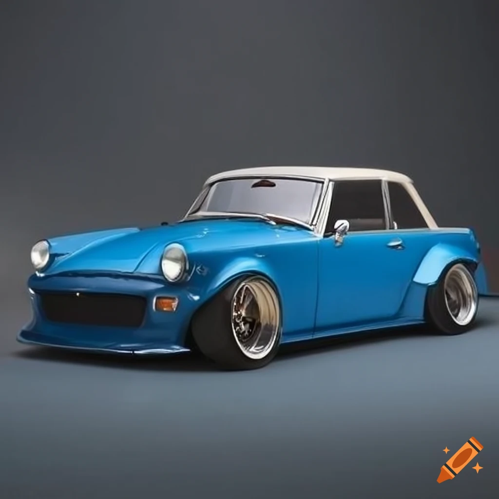 Blue wide body mg midget drifting on Craiyon