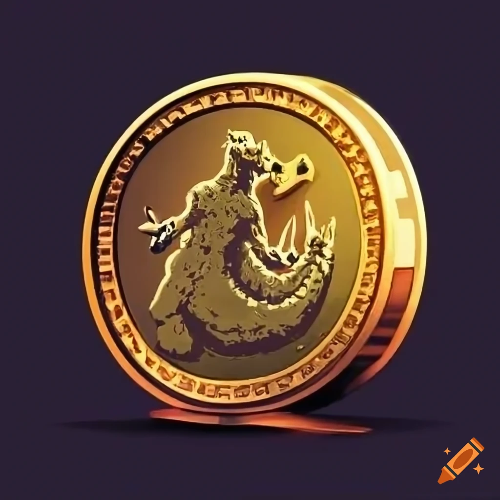Godzilla themed coin on Craiyon