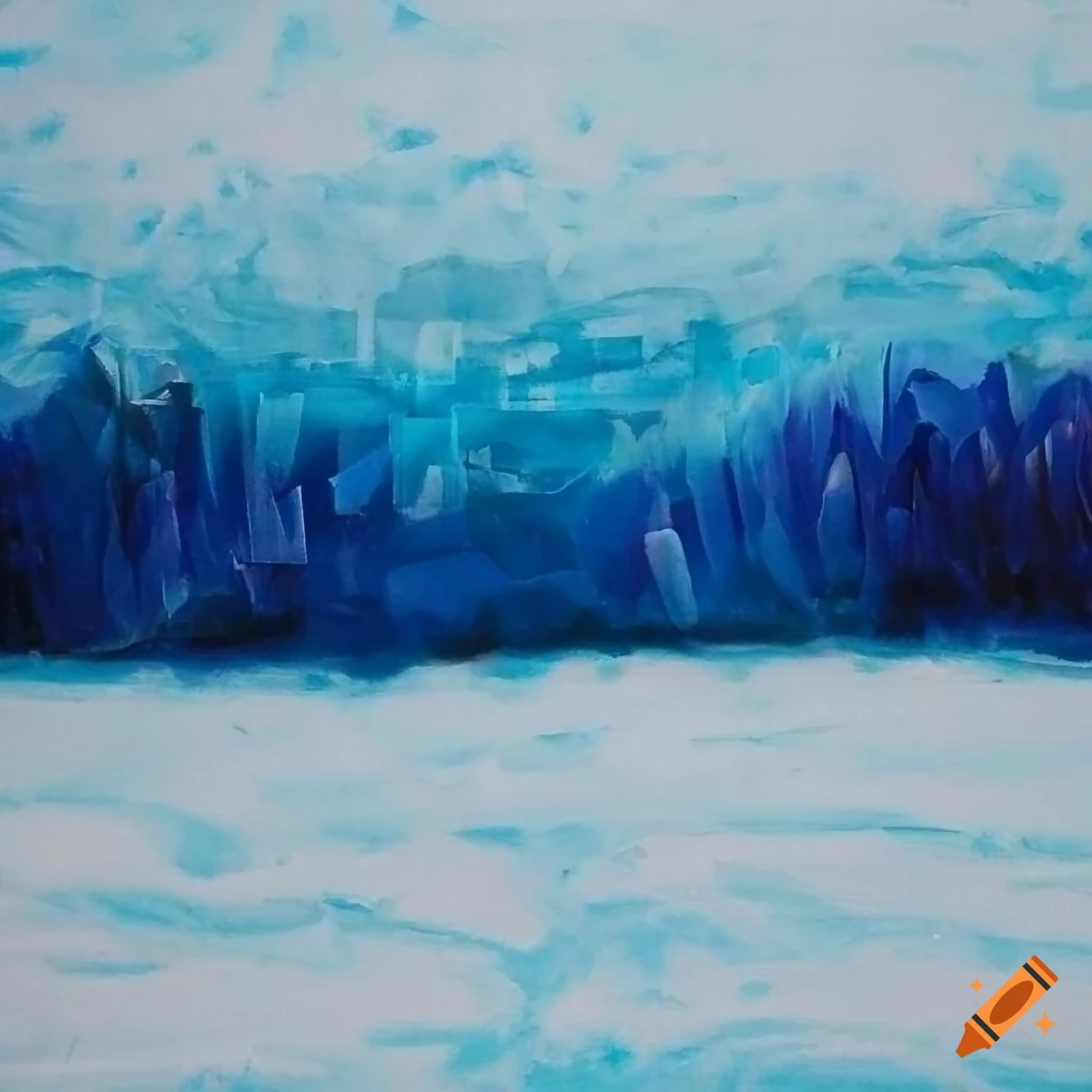 Abstract representation of cold winter on Craiyon