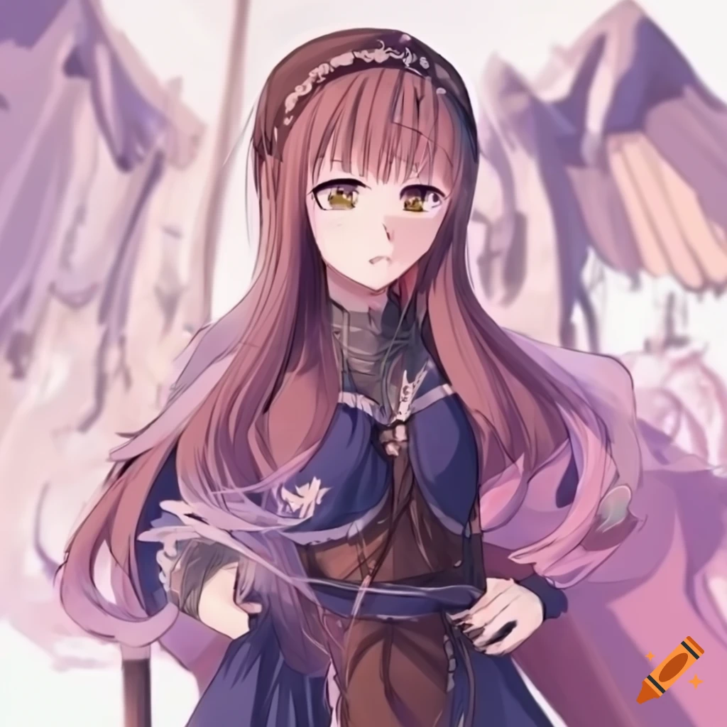 Group of medieval friends on an adventure in anime style on Craiyon