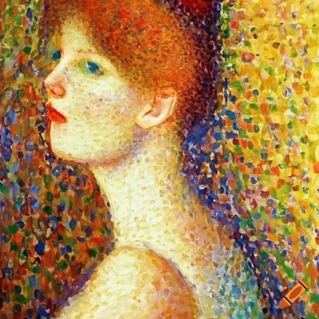 Polish woman in the style of seurat on Craiyon