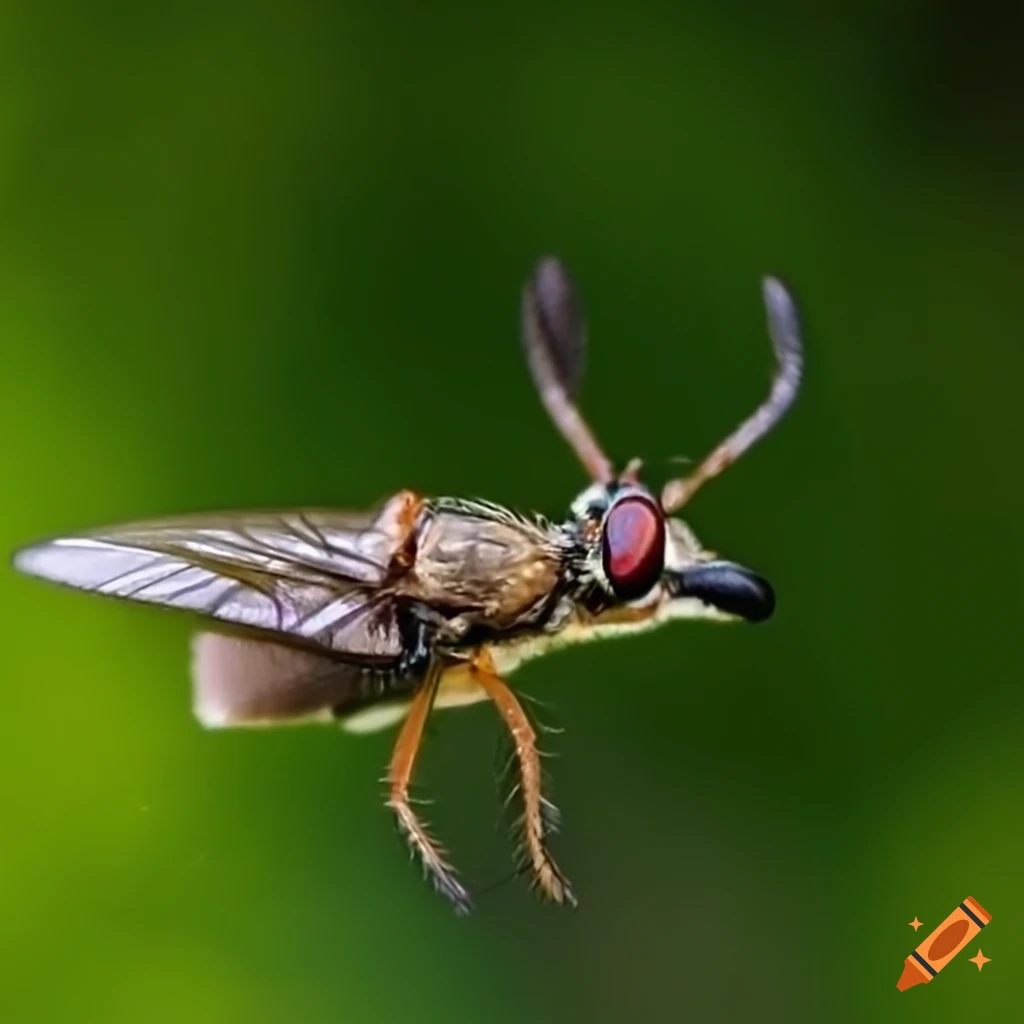 Deerfly flying in the forest on Craiyon