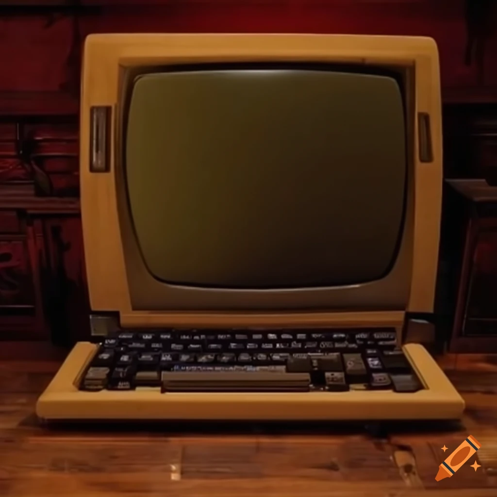 Brick room filled with old computers on Craiyon