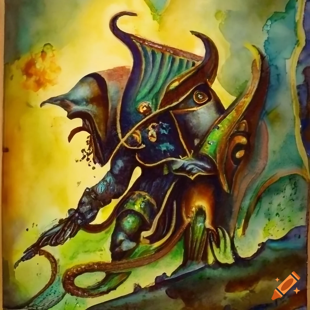 The abyssal sentinels: mirloks of veridaegis - depiction of a ...