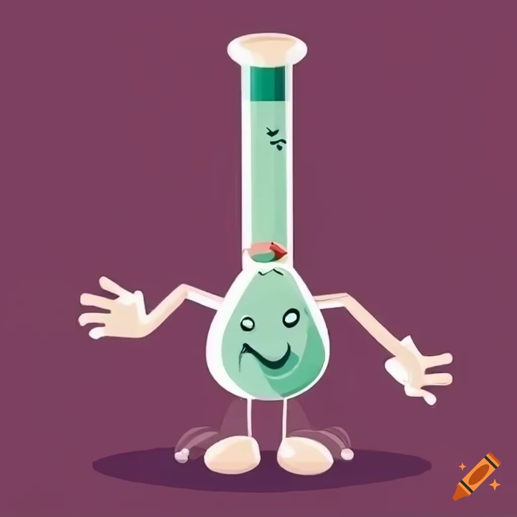 Cartoon bong character smoking on Craiyon