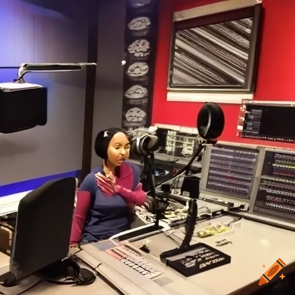 Singapore teleradyo news radio studio on Craiyon